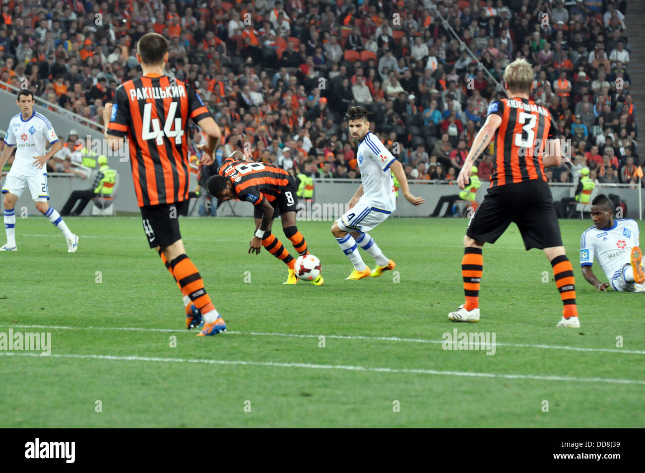 Players and the ball Stock Photo - Alamy