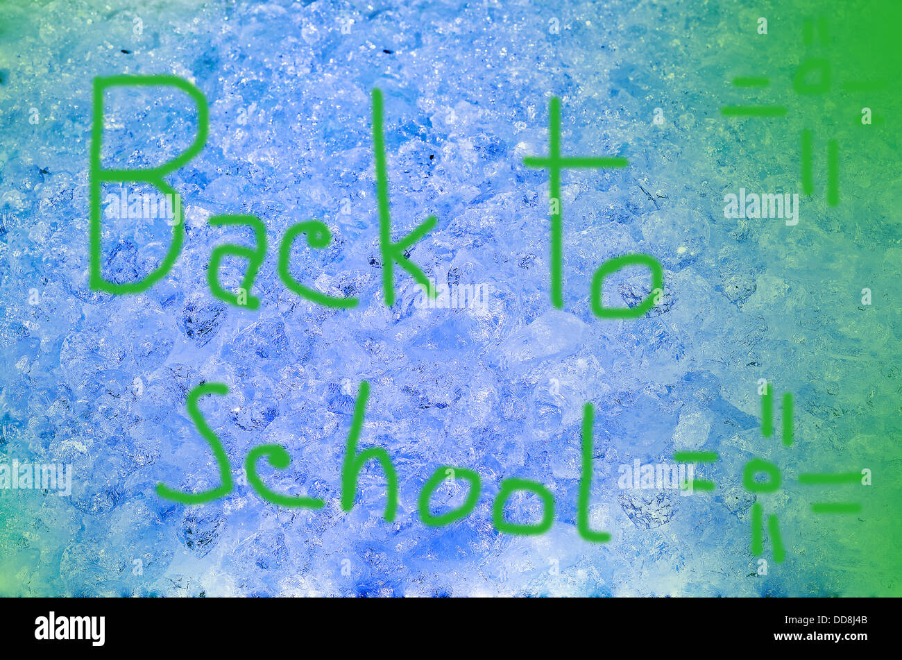 fresh cool ice cube back to school Stock Photo - Alamy