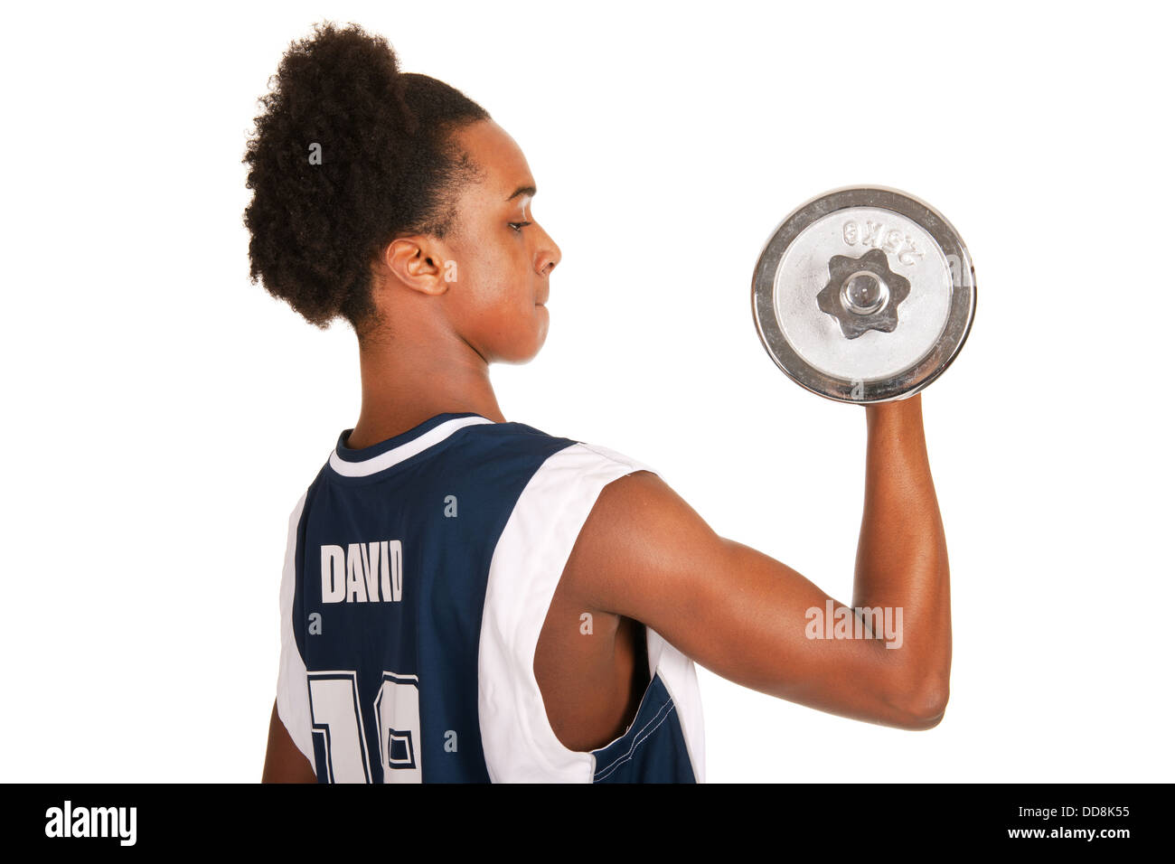 Young boy doing workout Stock Photo - Alamy