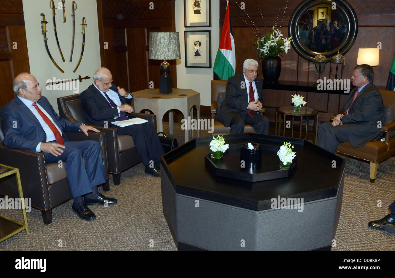 Amman, Amman, Jordan. 28th Aug, 2013. Palestinian President Mahmoud ...