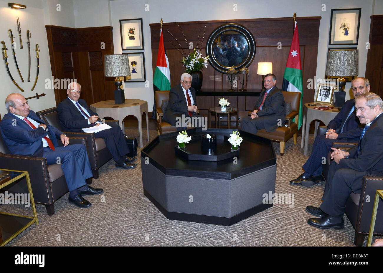 Amman, Amman, Jordan. 28th Aug, 2013. Palestinian President Mahmoud ...