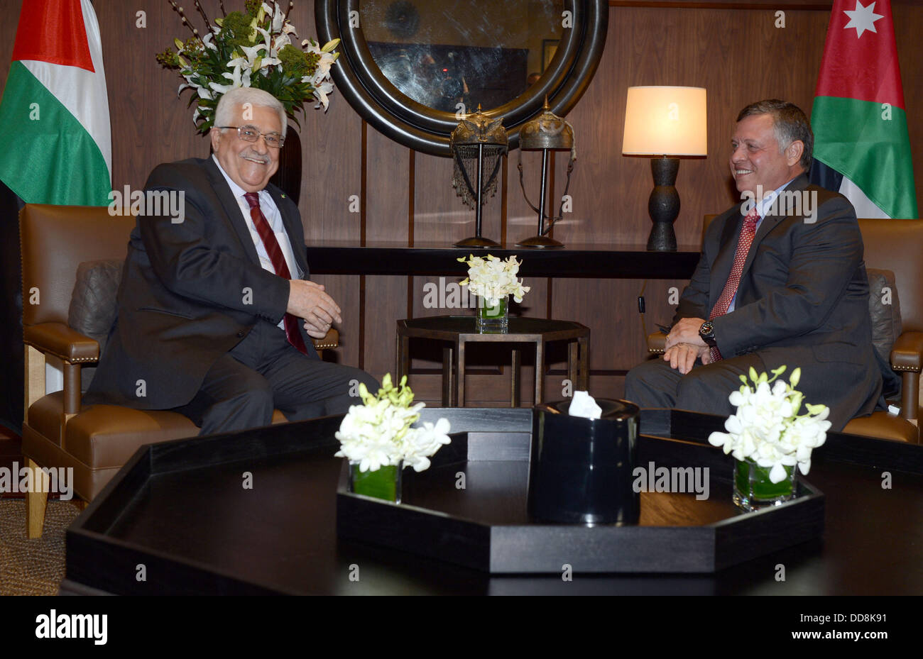 Amman, Amman, Jordan. 28th Aug, 2013. Palestinian President Mahmoud ...