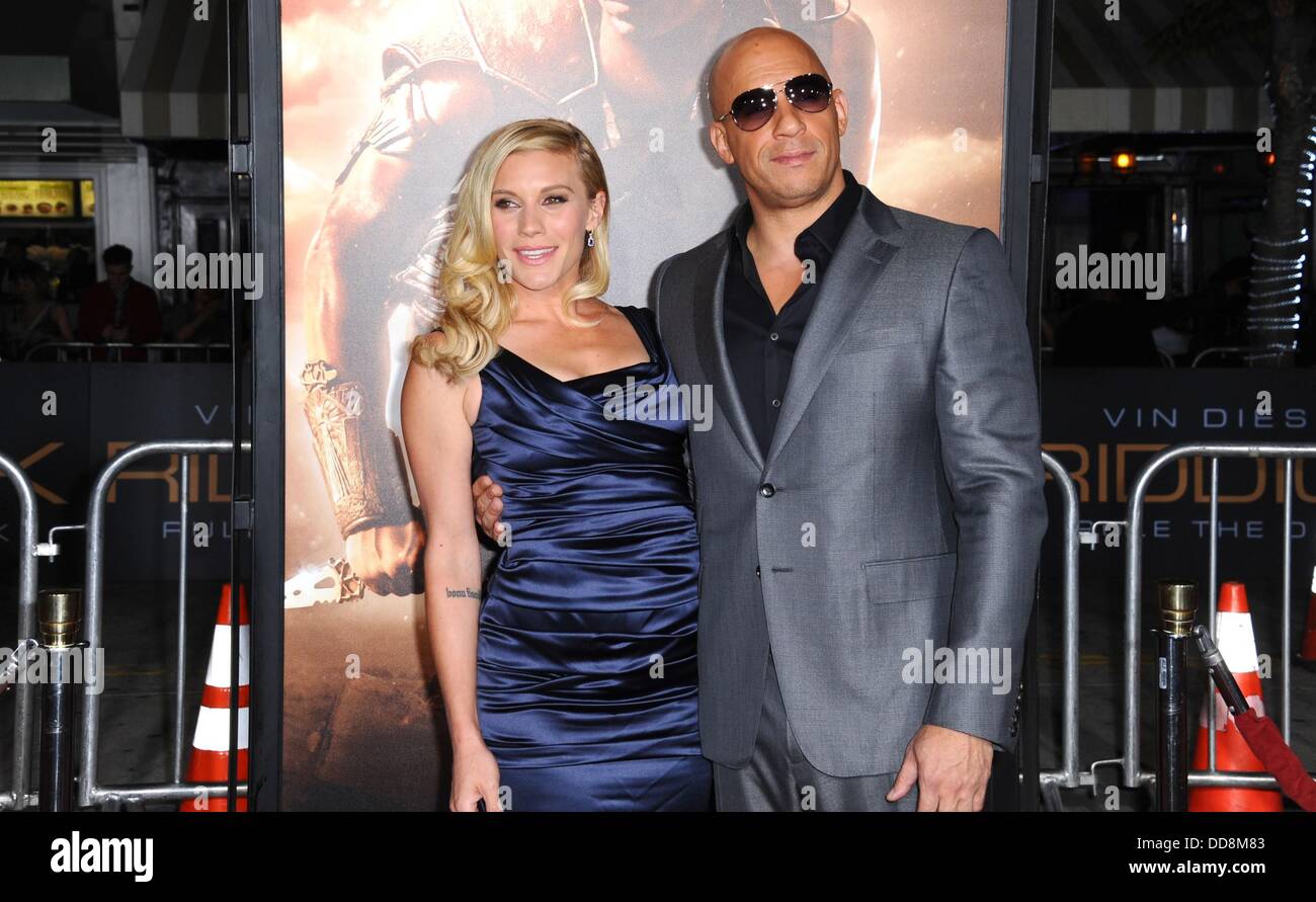 Los Angeles, CA. 28th Aug, 2013. Katee Sackhoff, Vin Diesel at arrivals ...