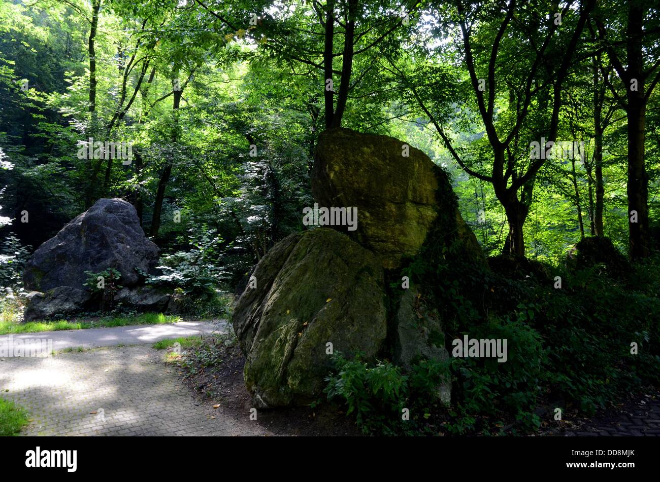 A huge rock in the Neandertal, which is located between Mettmann and ...