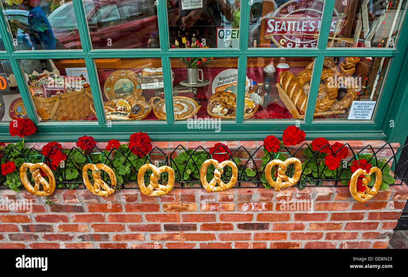 USA, Washington, Leavenworth. A Danish bakery in Leavenworth, WA Stock ...