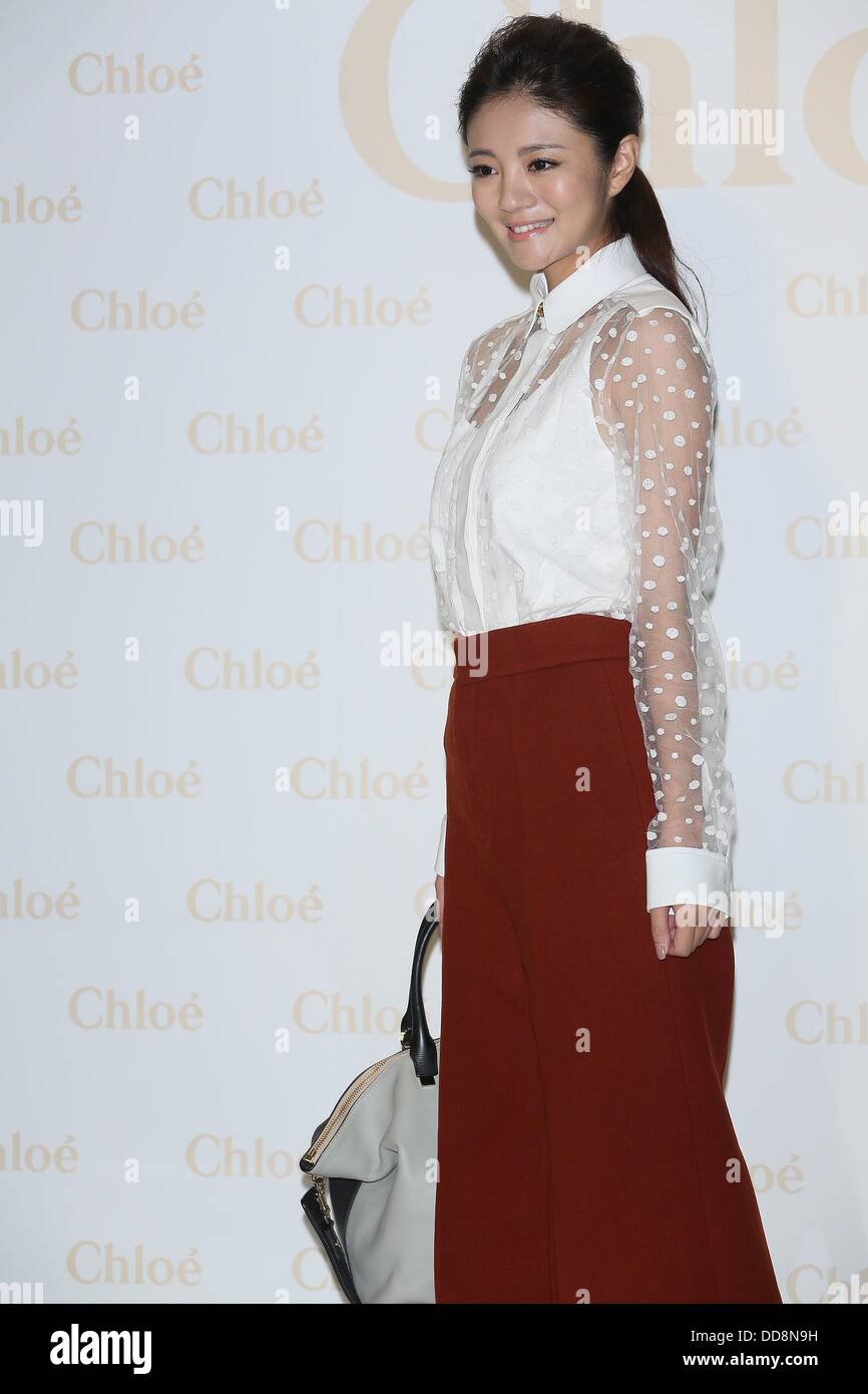 Actress Ann attends a promotion activity in Taipei,China on Wednesday ...