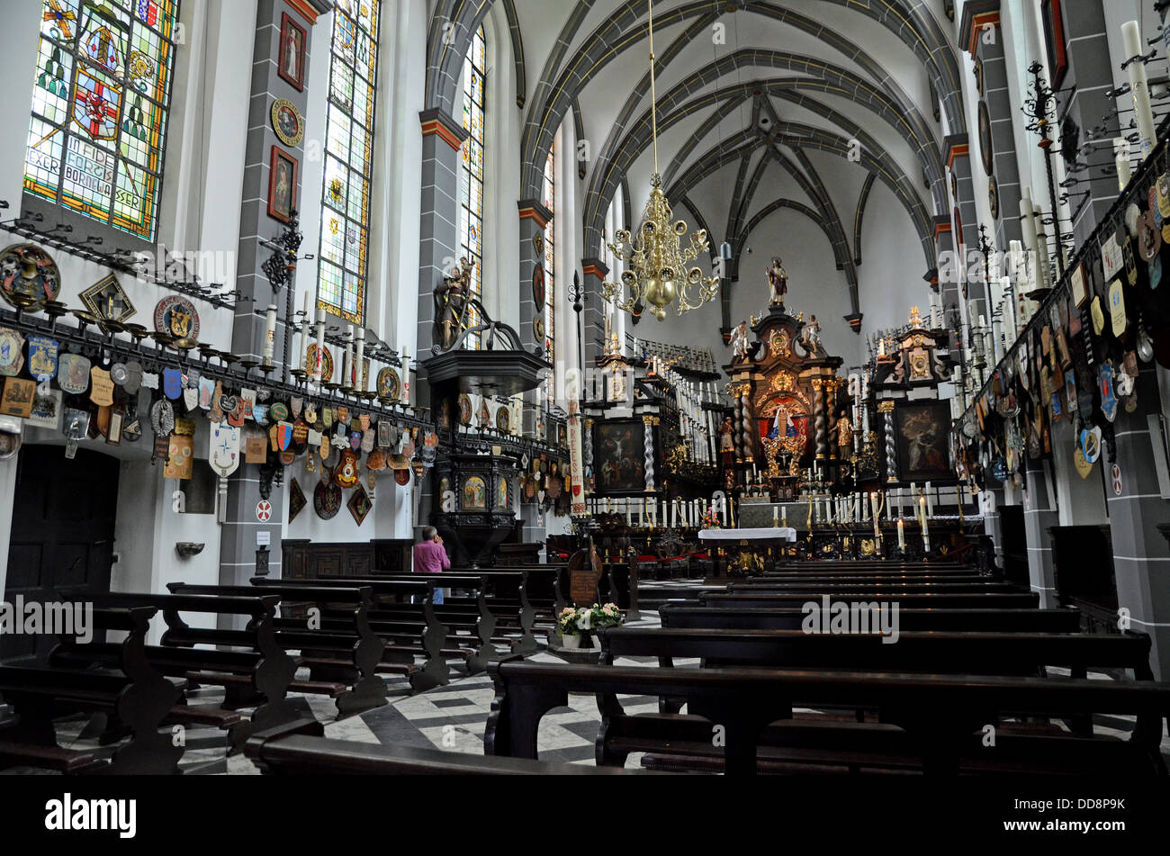 Interior view of the Kerzenkapelle (Candle chapel) in Kevelaer, North ...
