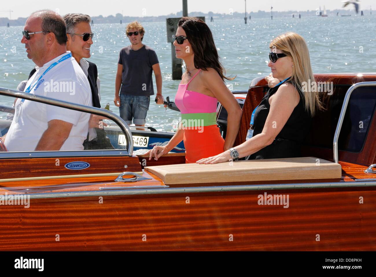 Venice, Italy. 28th Aug, 2013. GEORGE CLOONEY, SANDRA BULLOCK.on their ...