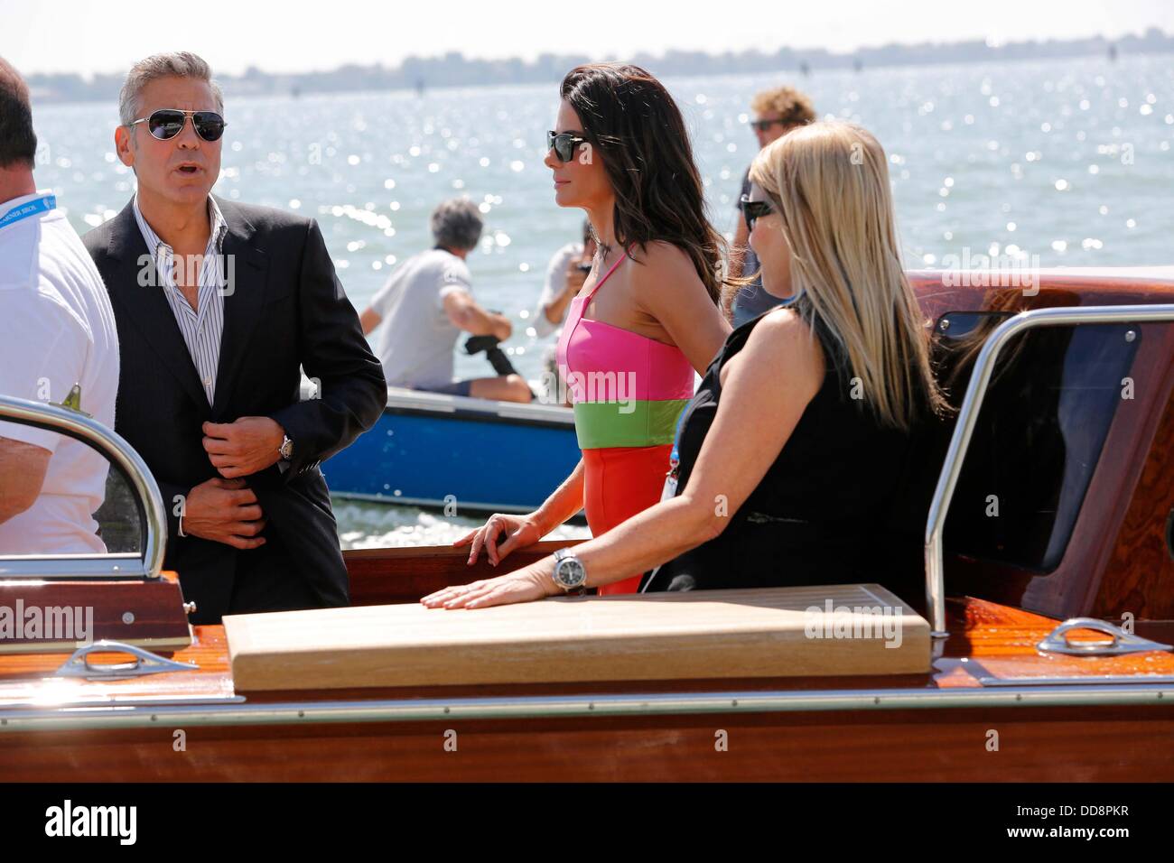 Venice, Italy. 28th Aug, 2013. GEORGE CLOONEY, SANDRA BULLOCK.on their ...