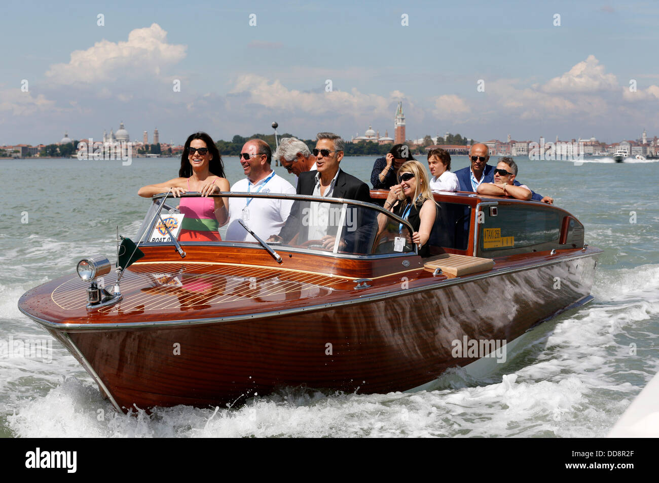 Venice, Italy. 28th Aug, 2013. Actors Sandra Bullock and George Clooney ...
