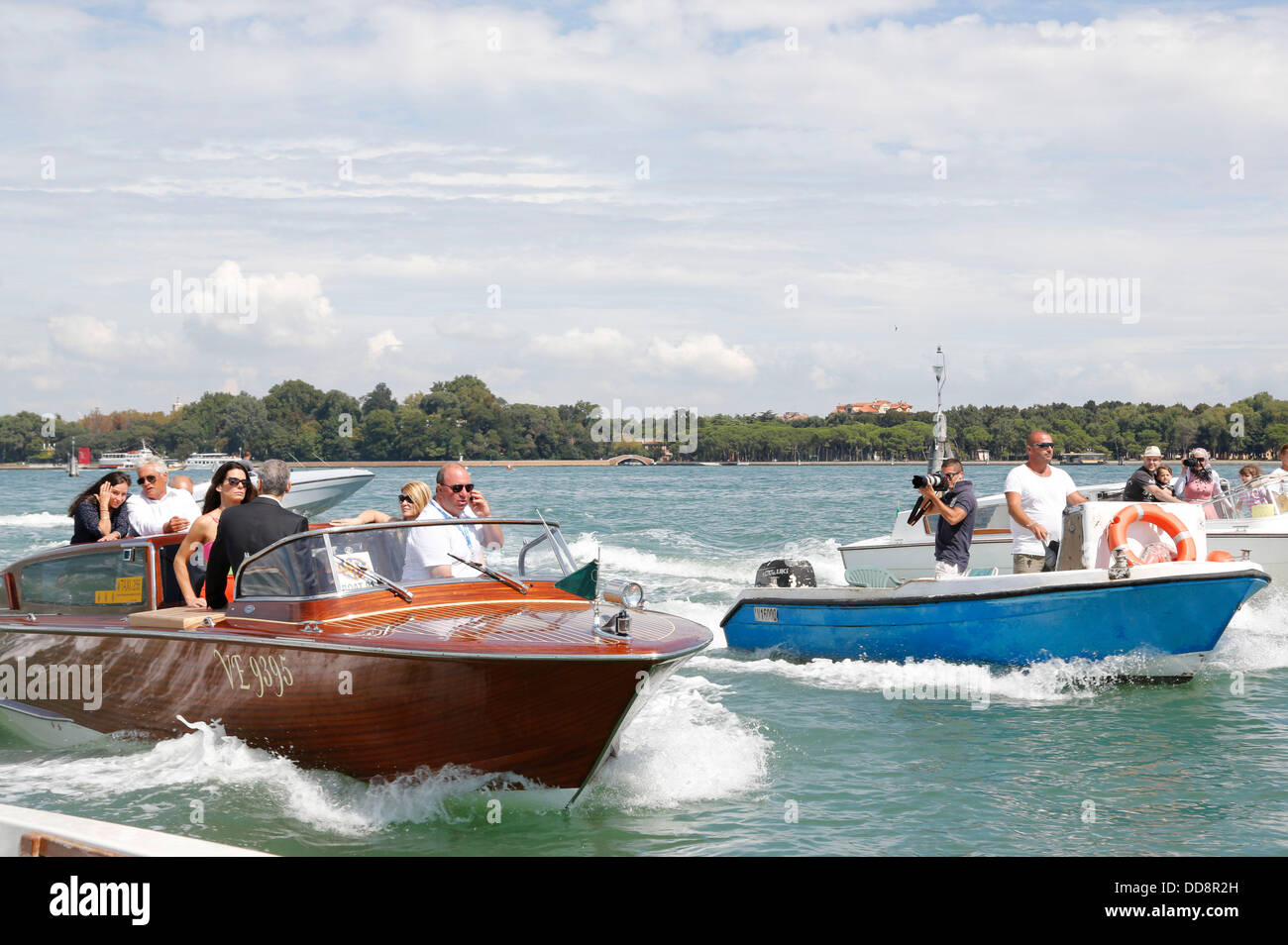 Venice, Italy. 28th Aug, 2013. Actors Sandra Bullock and George Clooney ...