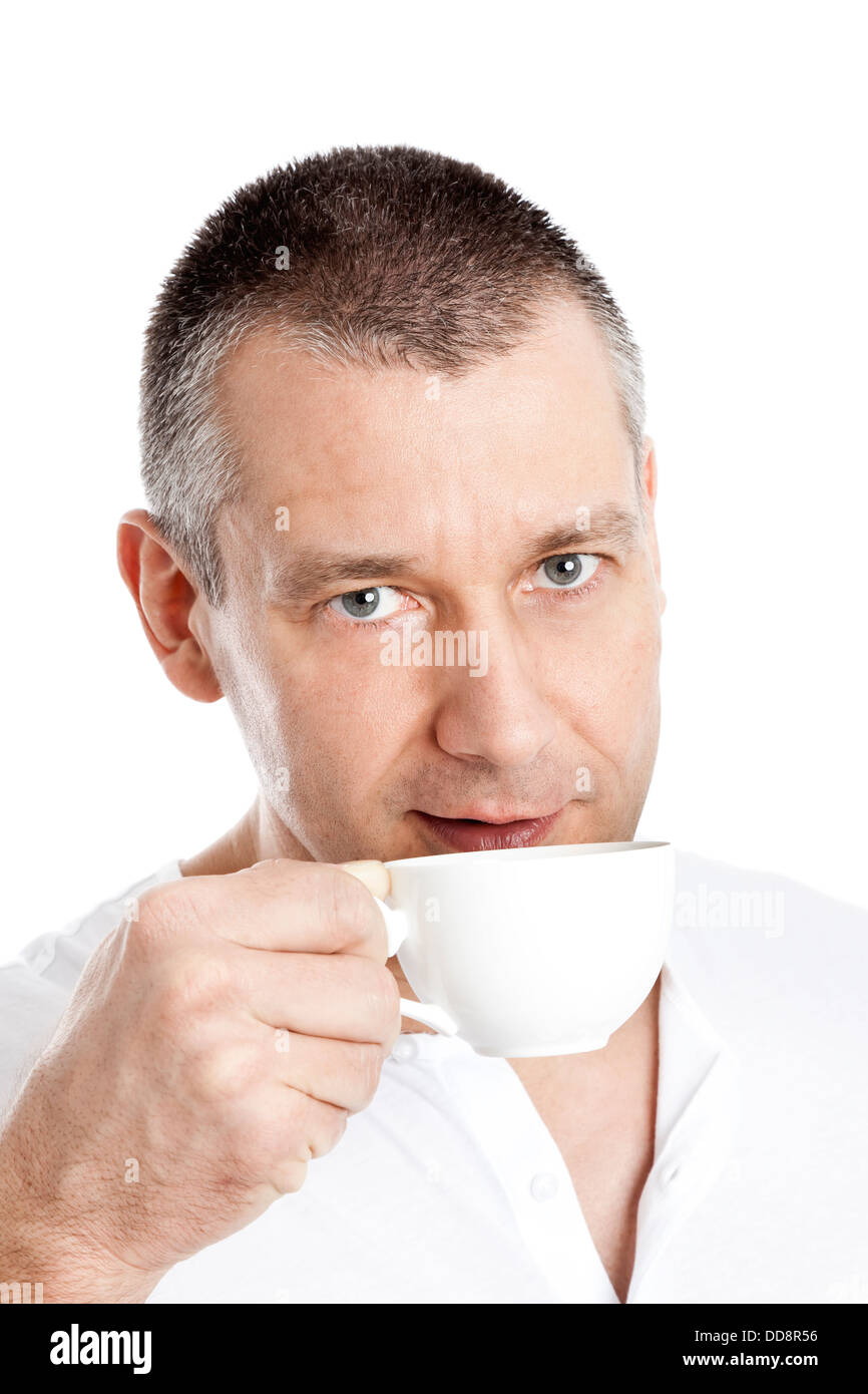 man with coffee Stock Photo - Alamy