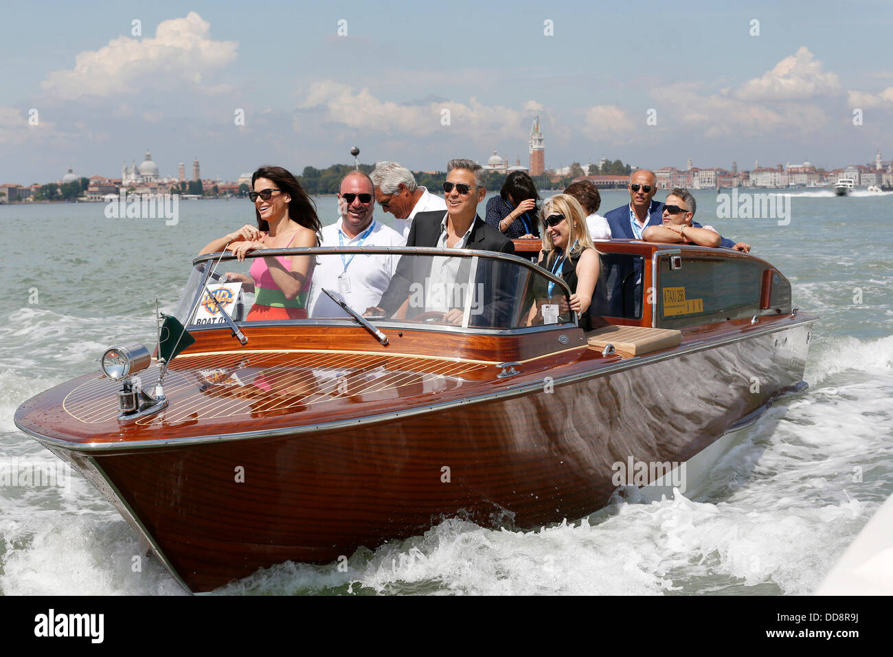 Venice, Italy. 28th Aug, 2013. Actors Sandra Bullock and George Clooney ...