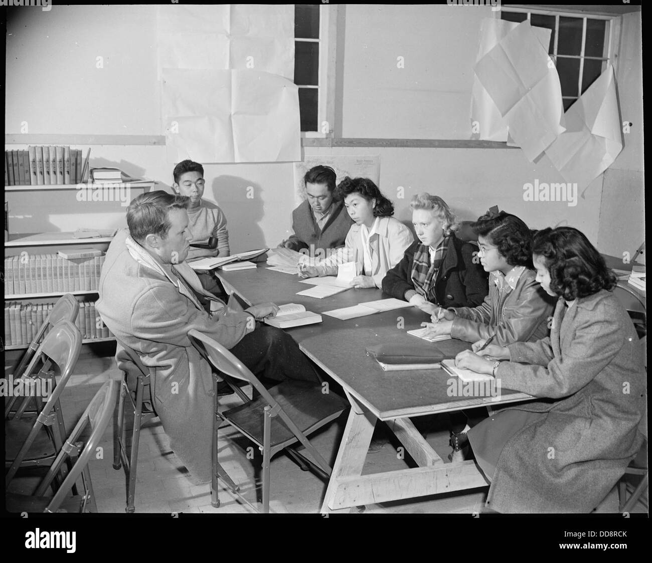 Adult evening class Black and White Stock Photos & Images - Alamy