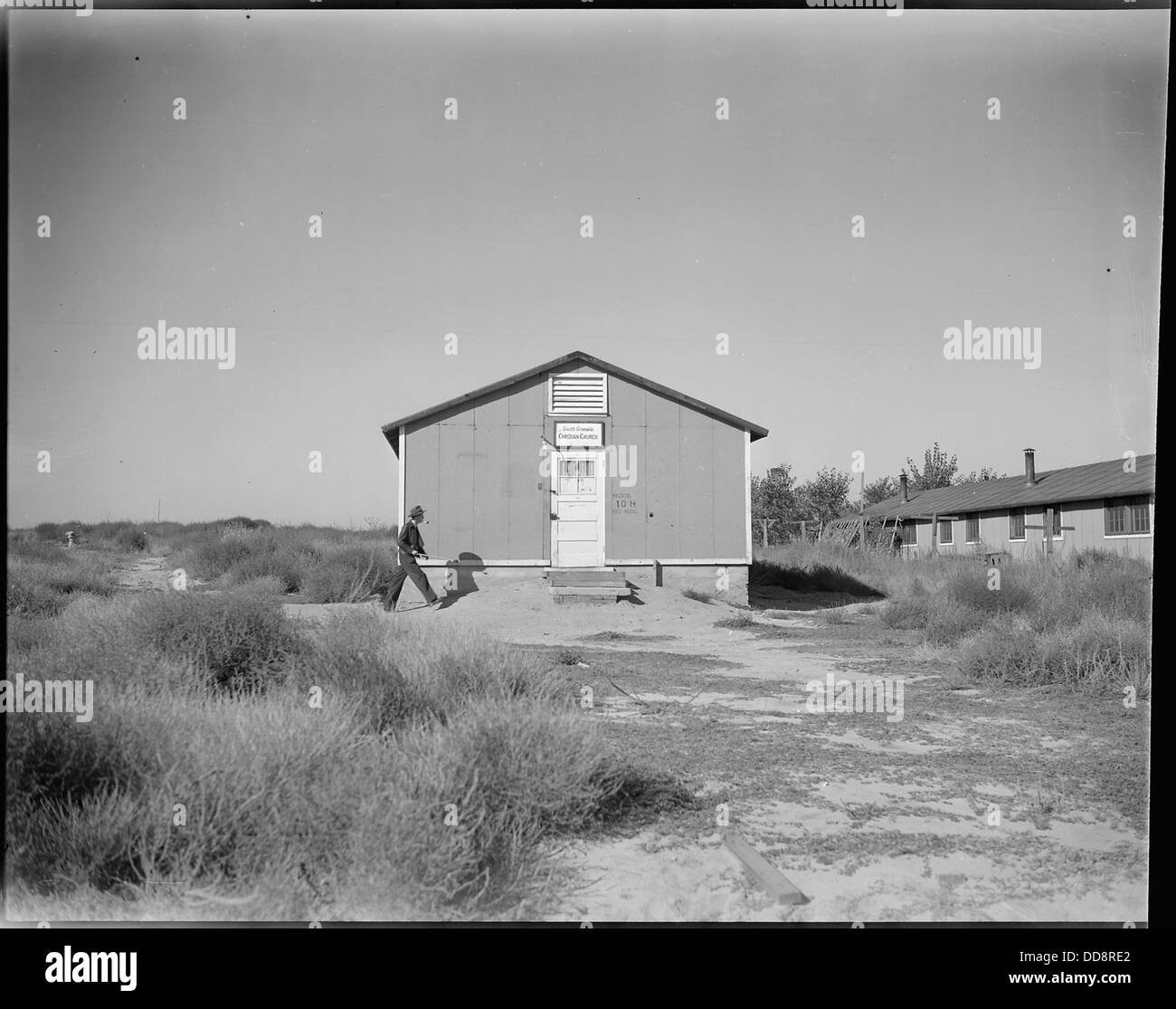 Appointed personnel inspect barracks at the Granada Relocation Center ...