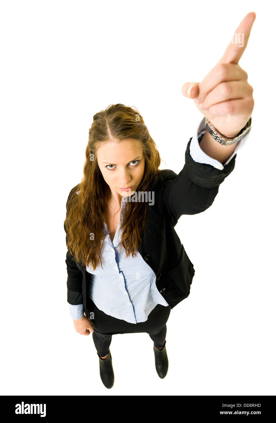 Pointing at the lens Cut Out Stock Images & Pictures - Alamy