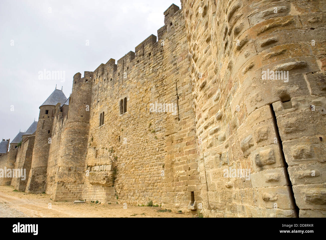 The ancient fortification of Carcassone in southern France Stock Photo ...