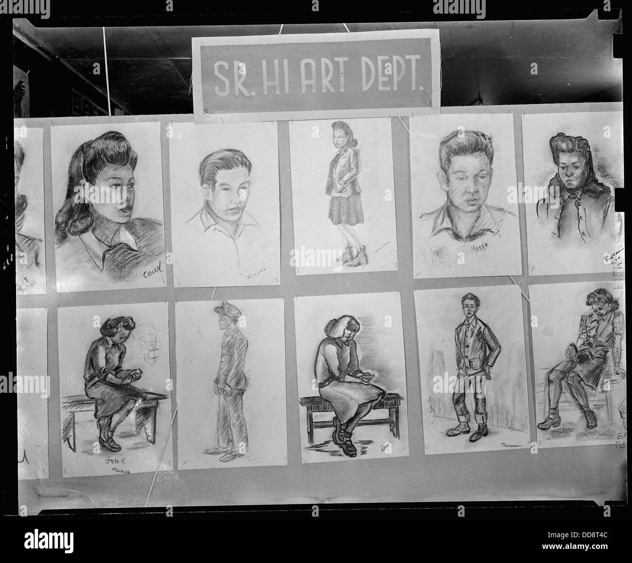 Charcoal sketches Black and White Stock Photos & Images - Alamy