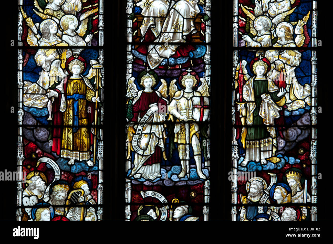 The East Window, St. Mary`s Church, Cubbington, Warwickshire, UK Stock ...