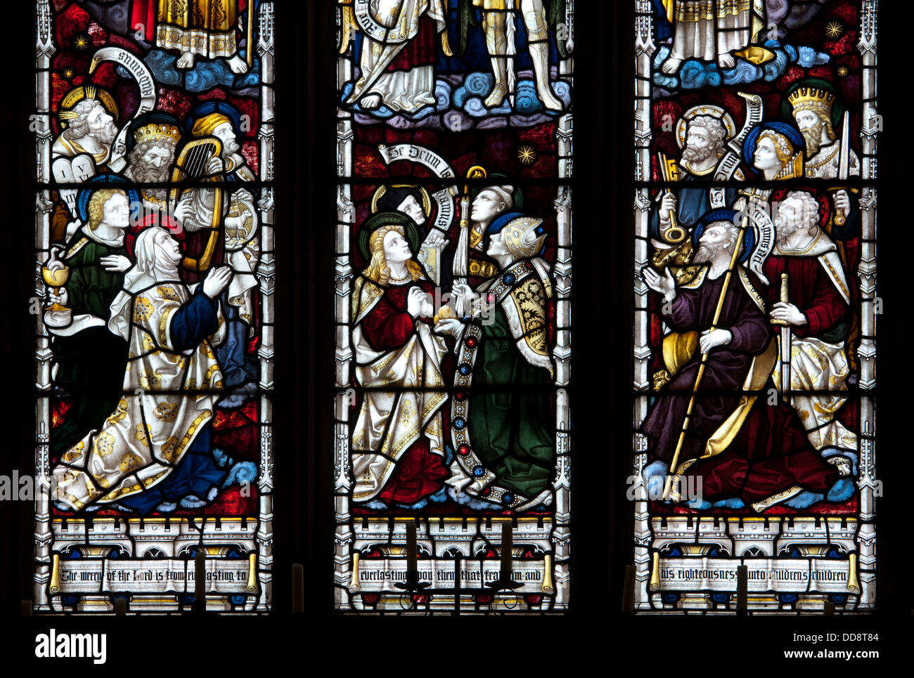 The East Window, St. Mary`s Church, Cubbington, Warwickshire, UK Stock ...