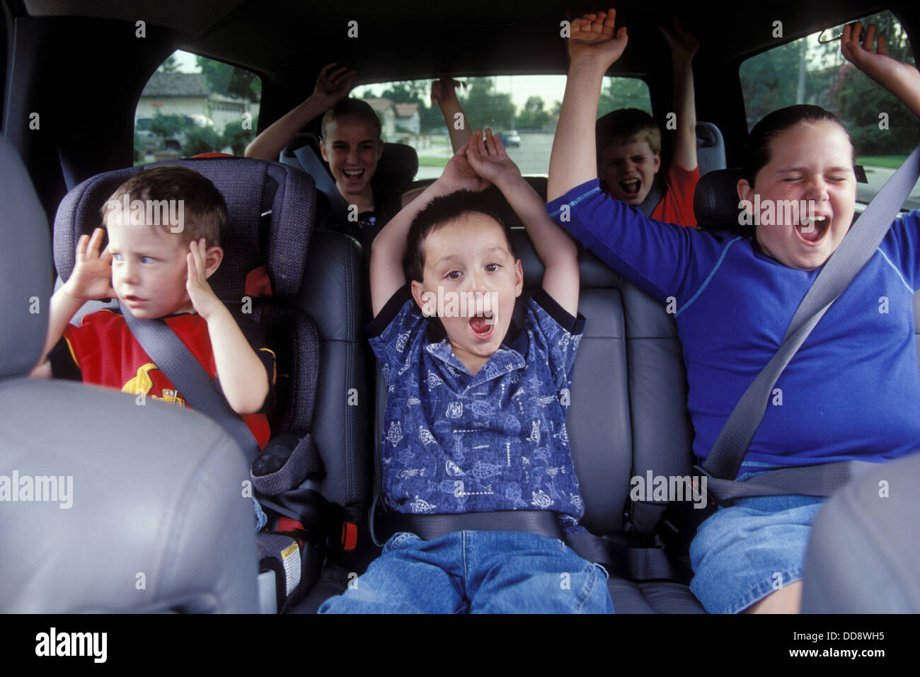 Screaming kids inside car hi-res stock photography and images - Alamy