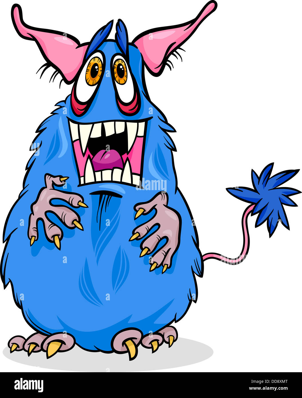 Cartoon Illustration of Funny Monster or Fright or Bogie Stock Photo ...
