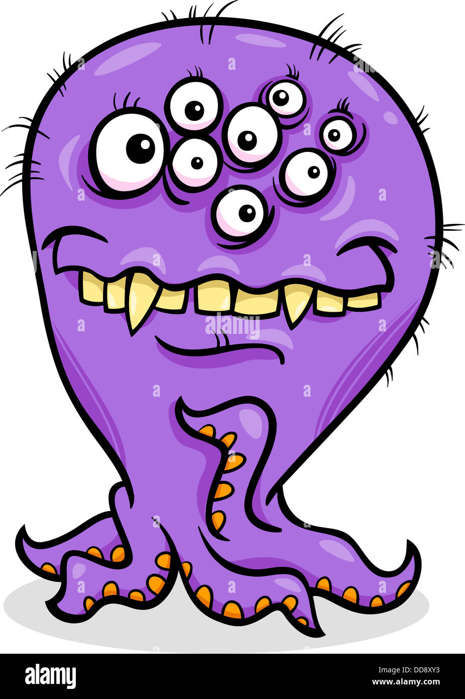 Cartoon Illustration of Funny Monster or Fright or Bogie Stock Photo ...