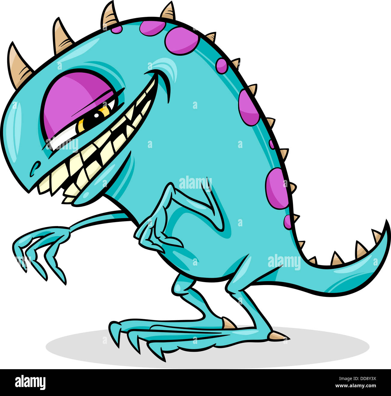 Cartoon Illustration of Funny Monster or Fright or Bogie Stock Photo ...