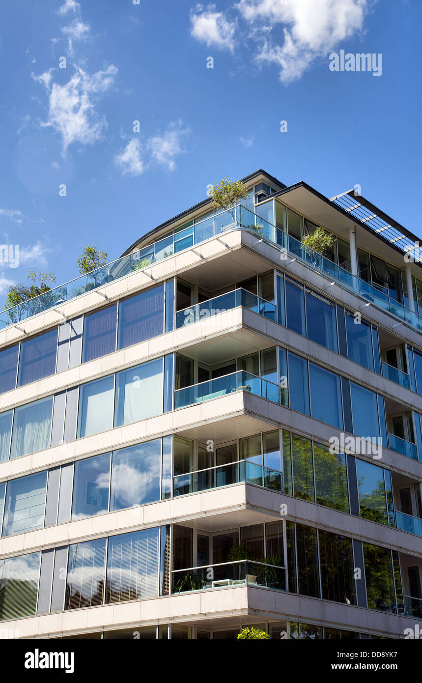 Albert Bridge House Apartments in Battersea - London UK Stock Photo - Alamy