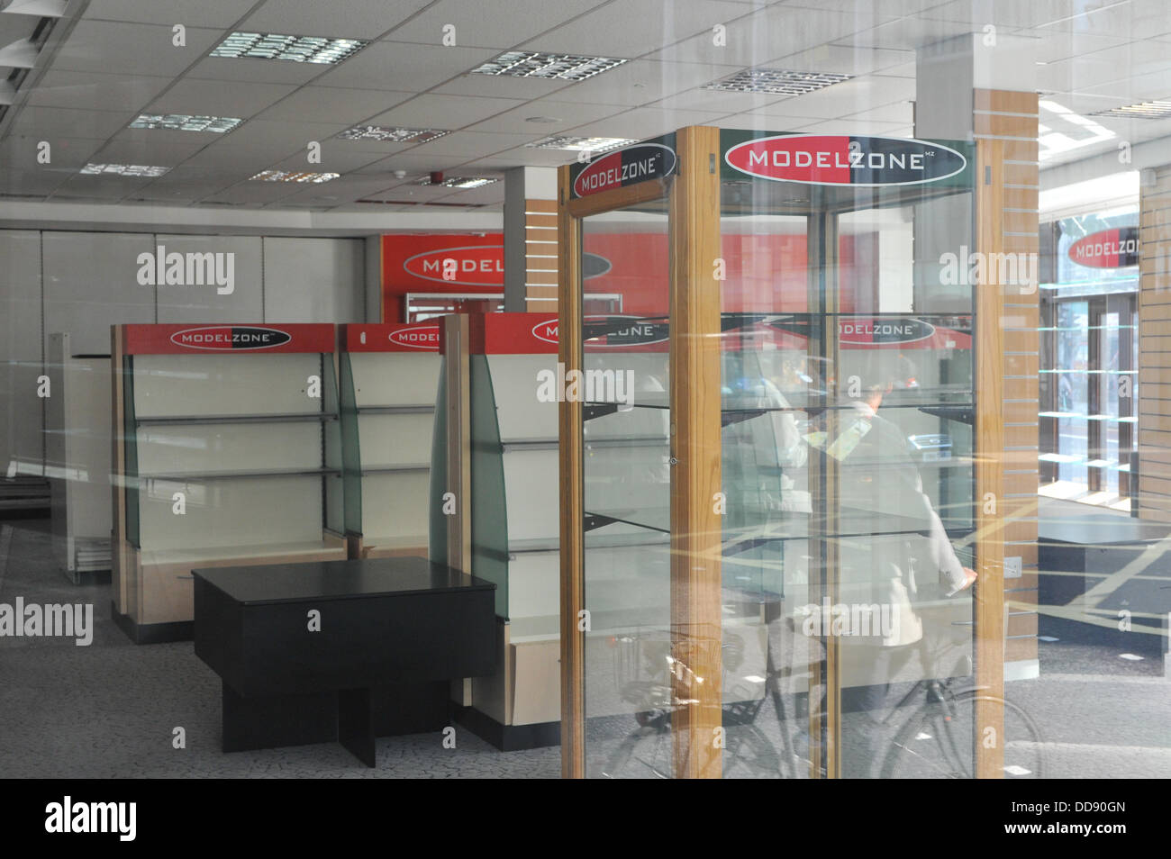 New Oxford Street, London, UK. 29th August 2013. The empty Modelzone ...