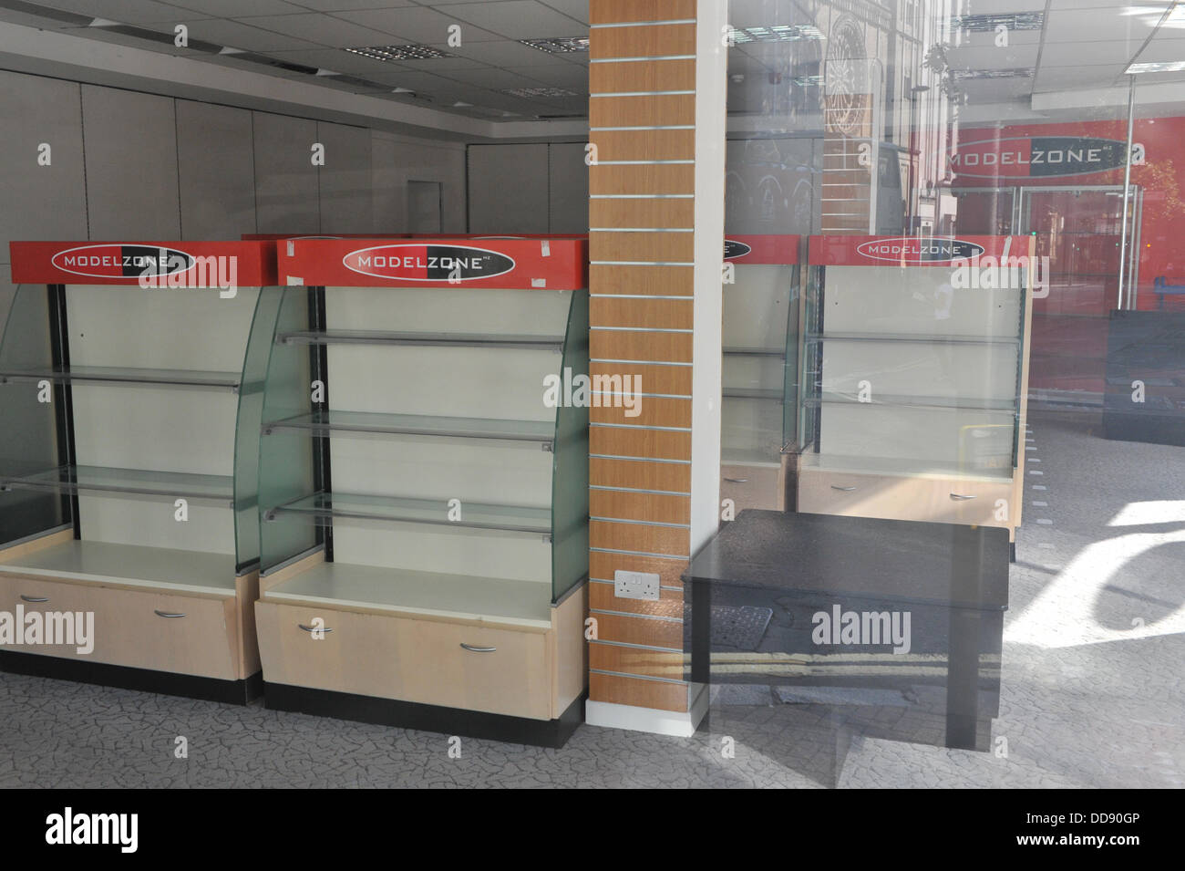 New Oxford Street, London, UK. 29th August 2013. The empty Modelzone ...