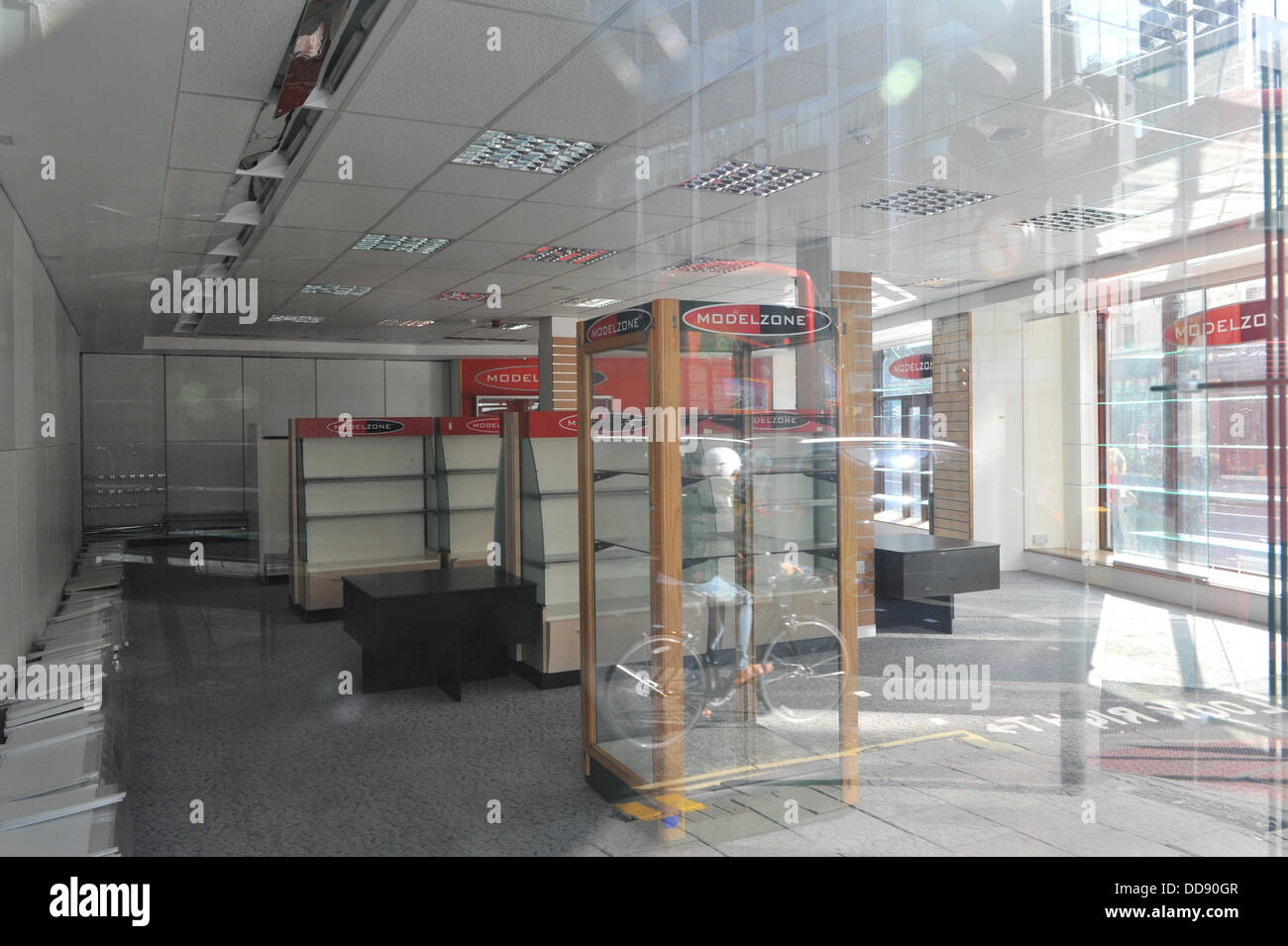 New Oxford Street, London, UK. 29th August 2013. The empty Modelzone ...