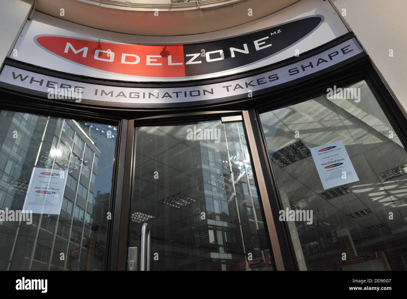 New Oxford Street, London, UK. 29th August 2013. The empty Modelzone ...