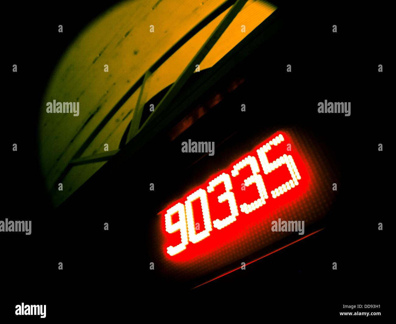 Neon sign. Numbers Stock Photo - Alamy
