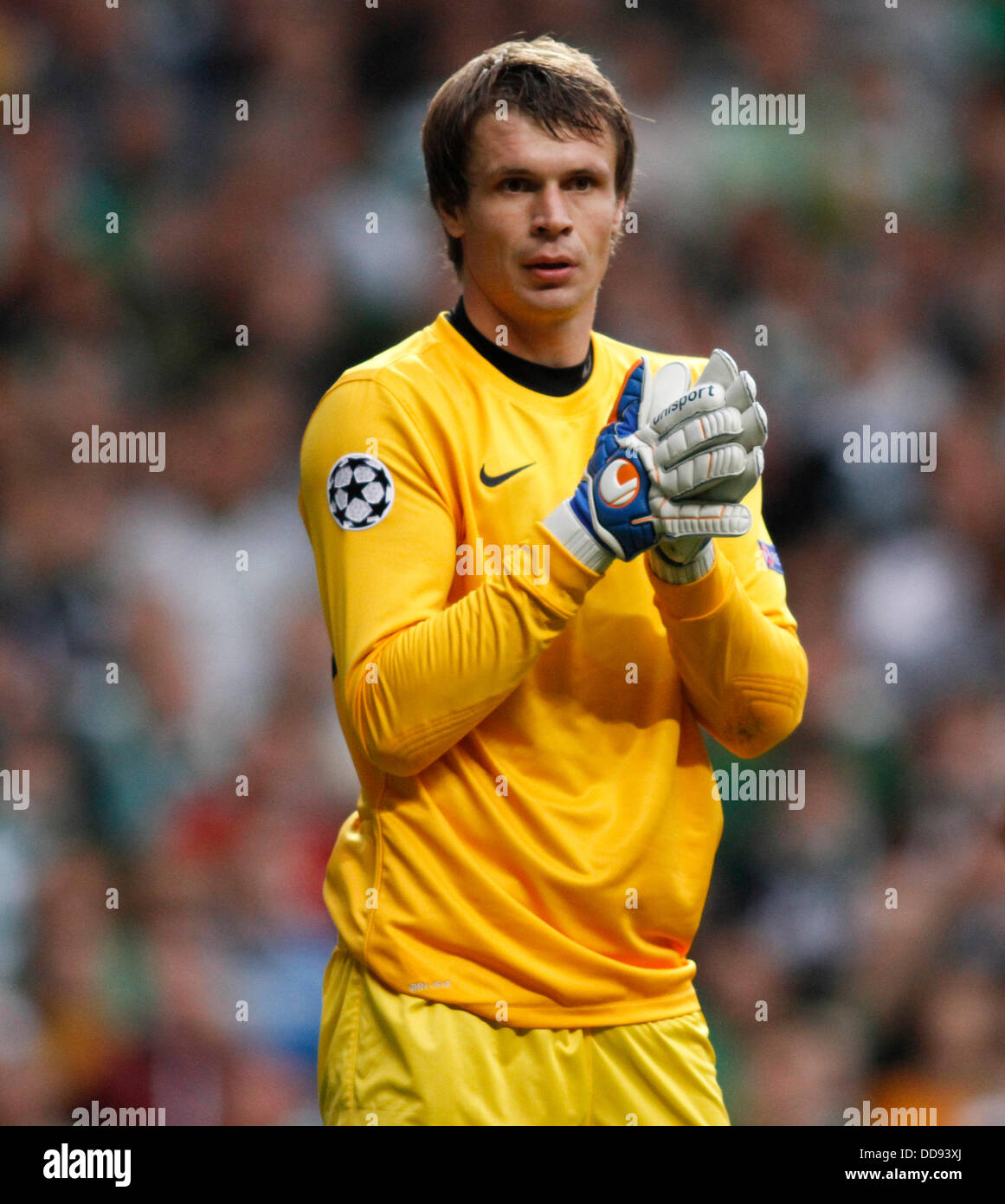 28.08.2013 Glasgow, Scotland. Aleksandr Mokin during the Champions ...