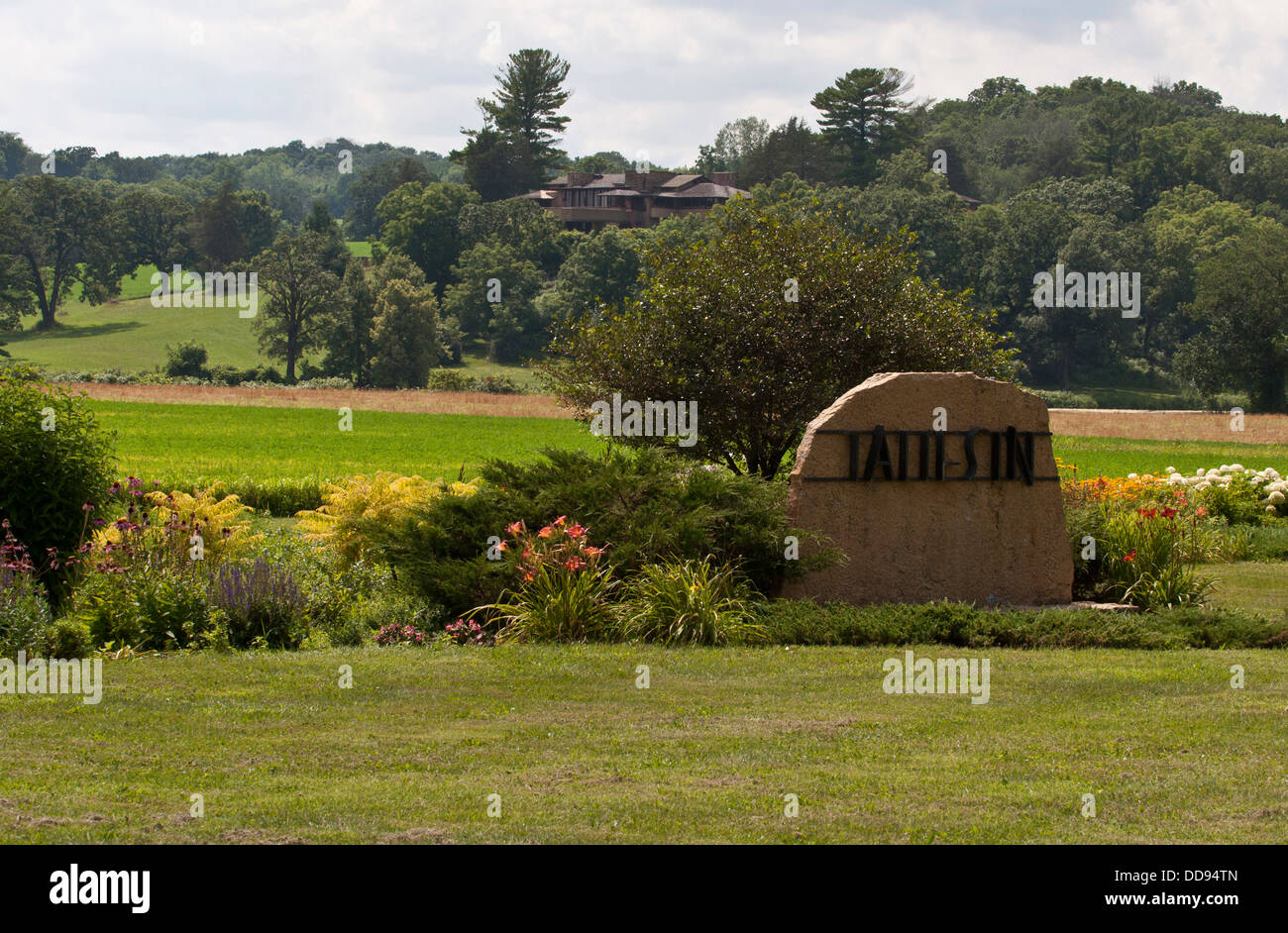 USA, Wisconsin, Spring Green, Frank Lloyd Wright compound, Taliesin ...