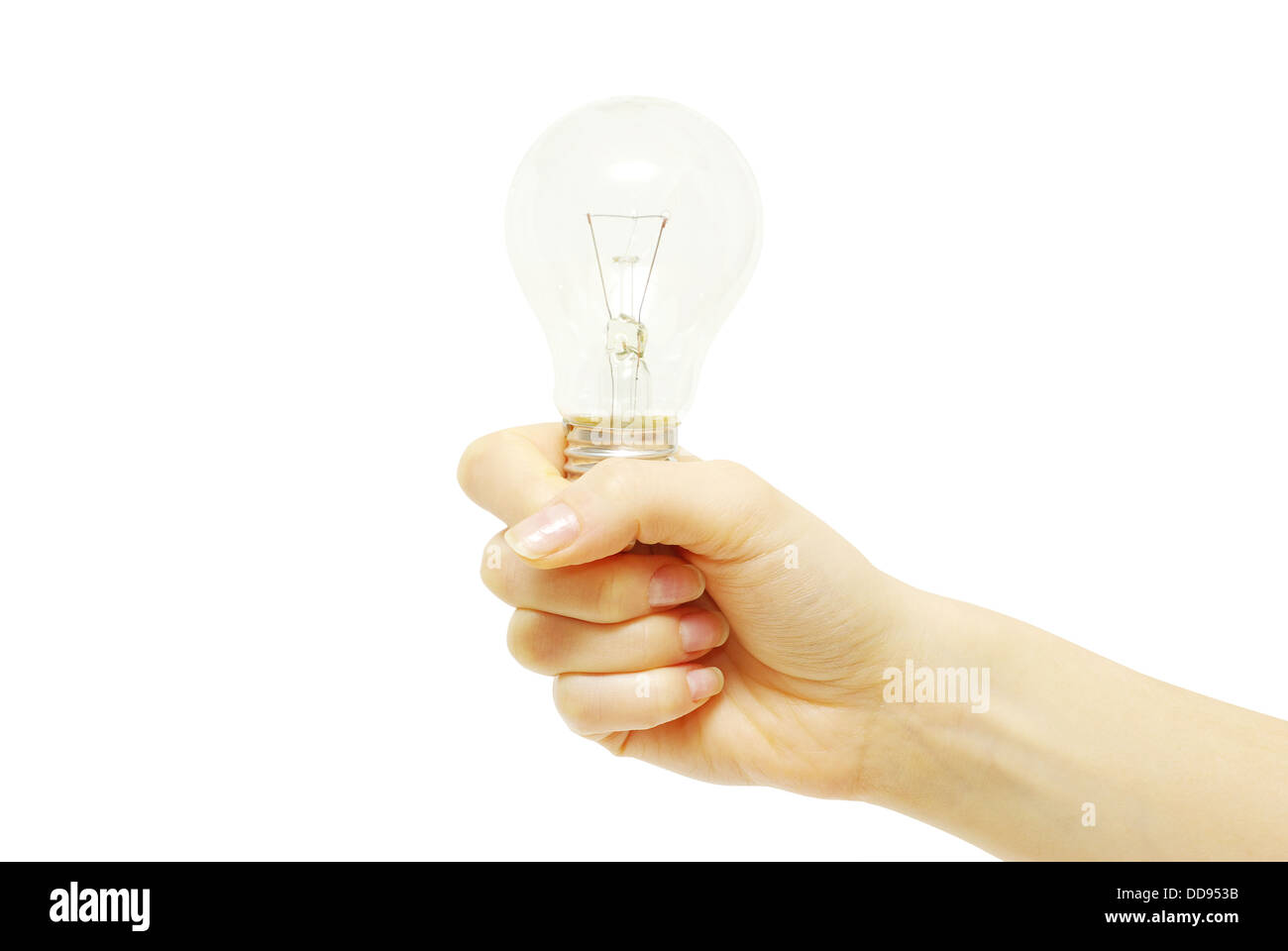 bulb in hand Stock Photo - Alamy