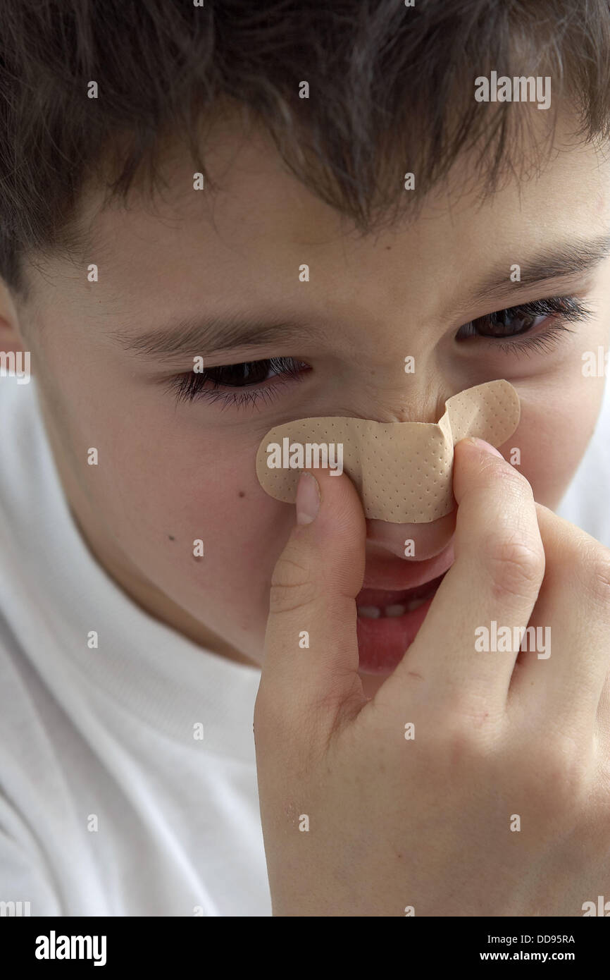 Human nose band aid hi-res stock photography and images - Alamy
