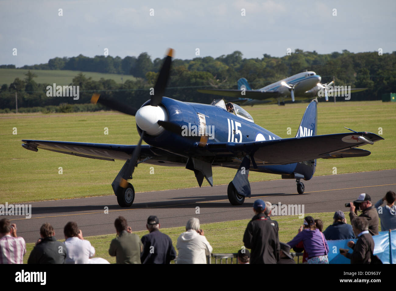 Bearcat ww2 fighter aircraft at the Imperial War Museum, Duxford ...