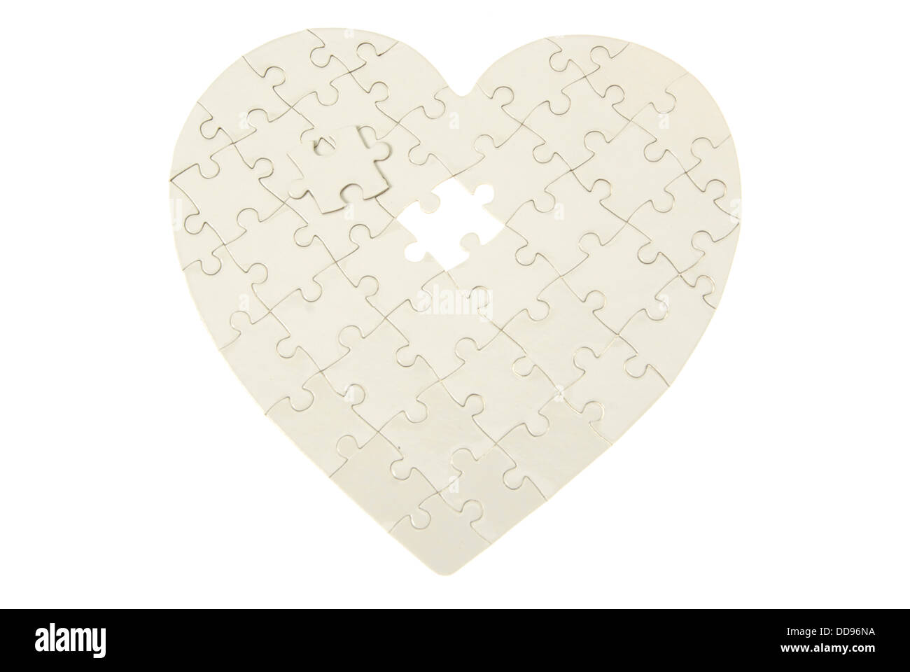 heart made from puzzle Stock Photo - Alamy