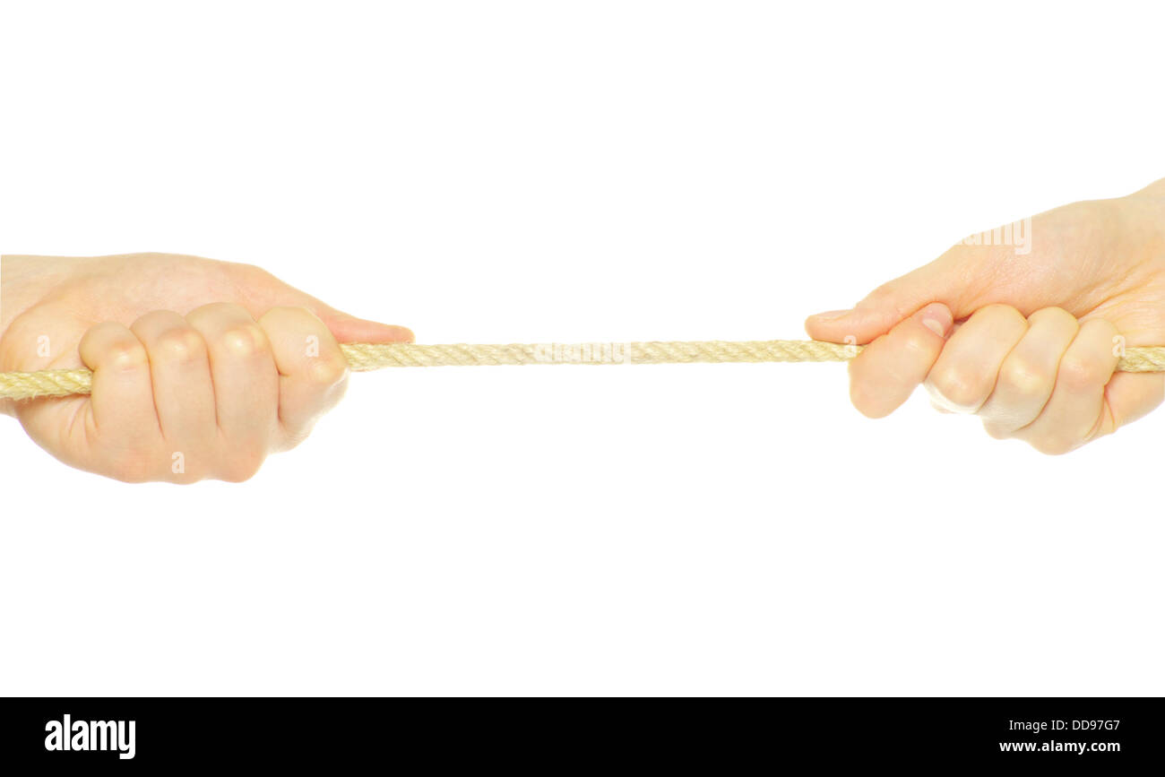 hands and rope Stock Photo - Alamy