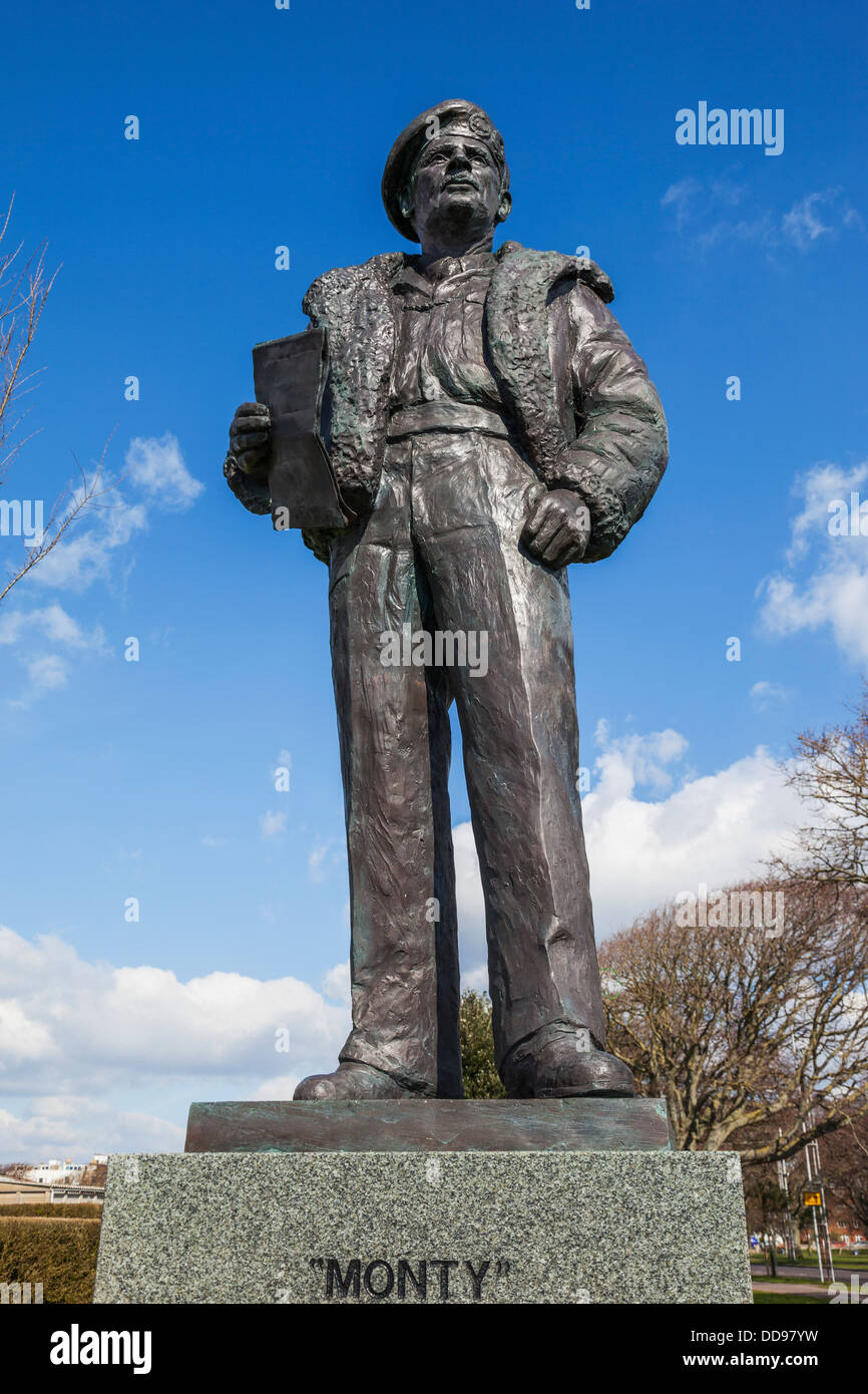 England, Hampshire, Portsmouth, D-Day Museum, Statue of Field Marshall ...