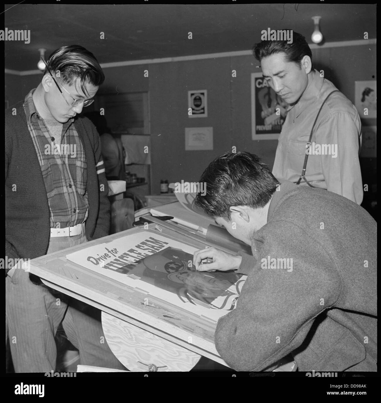 Heart mountain war relocation center Black and White Stock Photos ...