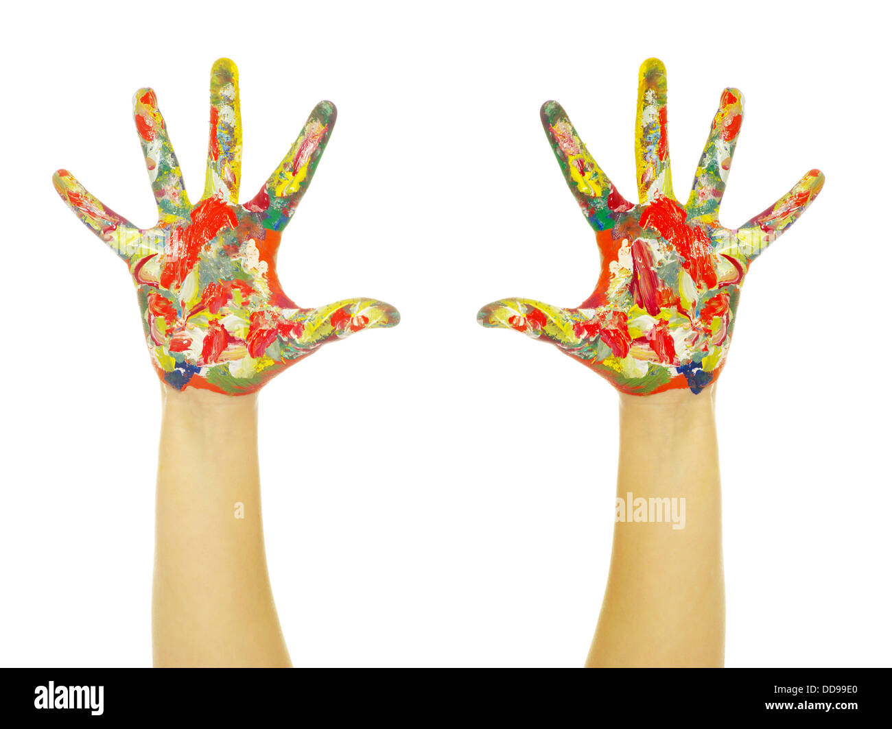 Messy hands Cut Out Stock Images & Pictures - Alamy