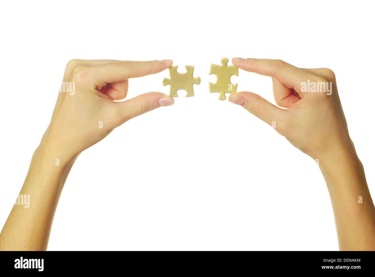 puzzle in hands Stock Photo - Alamy