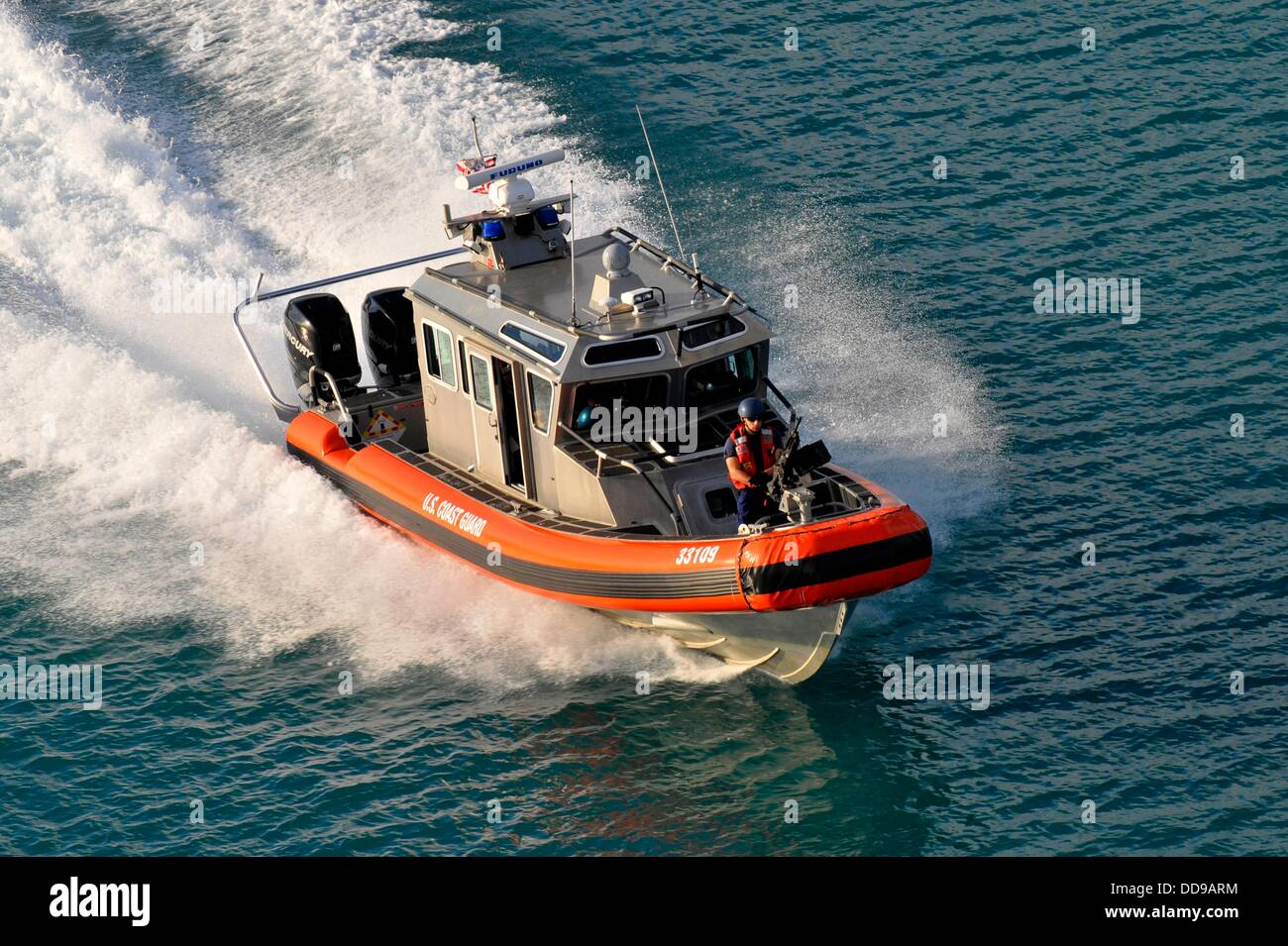 US Coast Guard boats Miami Florida harbor Stock Photo - Alamy