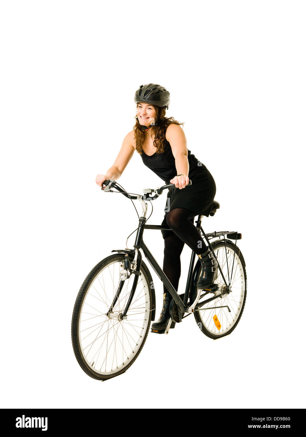 Adult woman bicycle on Cut Out Stock Images & Pictures - Alamy