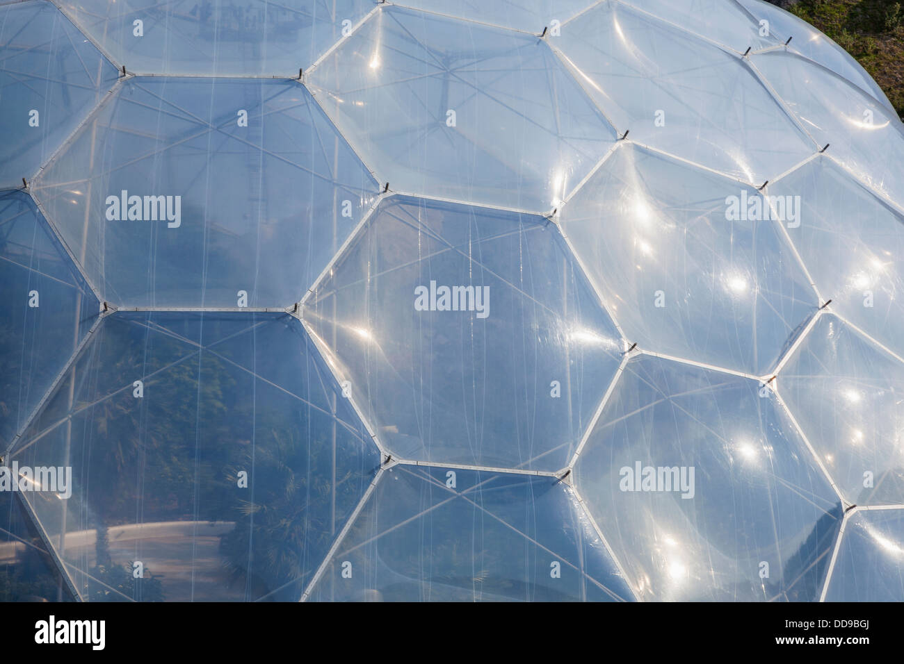 England, Cornwall, St.Austell, The Eden Project, Detail of Plastic ...