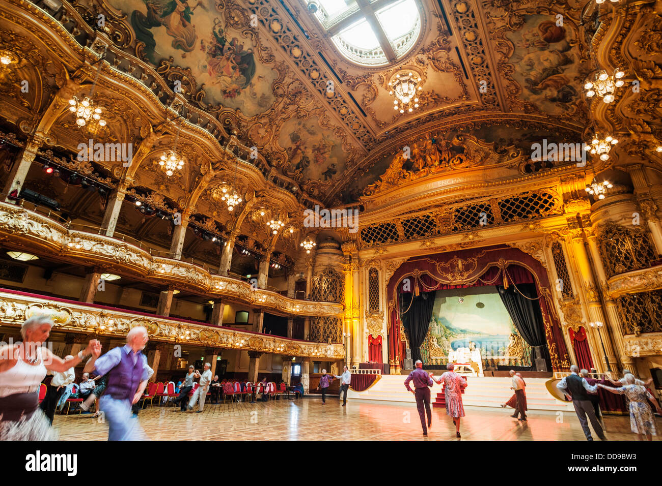 England, Lancashire, Blackpool, Blackpool Tower, The Ballroom Stock ...