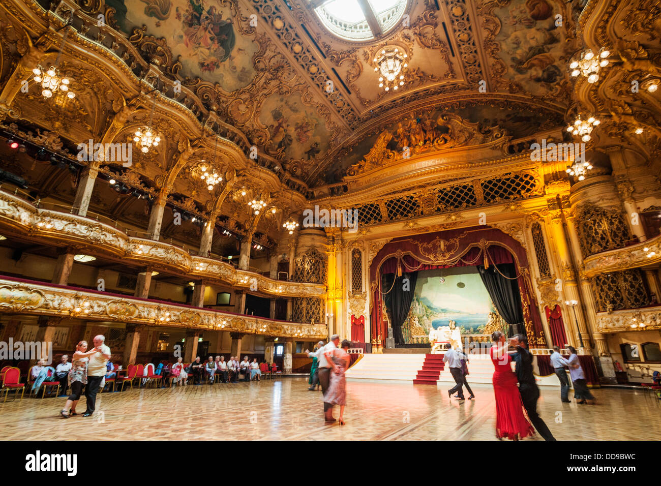 England, Lancashire, Blackpool, Blackpool Tower, The Ballroom Stock ...